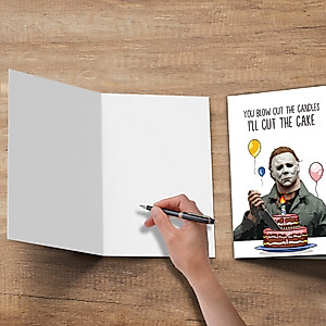 Michael Myers Birthday Card, Funny Birthday Card for Men, Horror Bday Card, Birthday Gift for Anyone