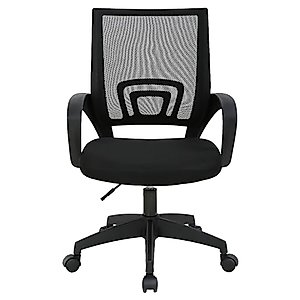Office Chair Computer Desk Chair Gaming Ergonomic Mid Back Cushion Lumbar Support with Wheels Comfortable Mesh Racing Seat Adjustable Swivel Rolling Home Executive