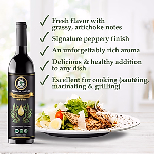 M.G. PAPPAS High Polyphenol Rich Olive Oil - New Harvest - Extra Virgin Olive Oil Polyphenol Lab Report 714mg/kg - Cold Pressed & Unfiltered - High Hydroxytyrosol Greek Olive Oil - Award Winning - 12.7 Oz 375ml