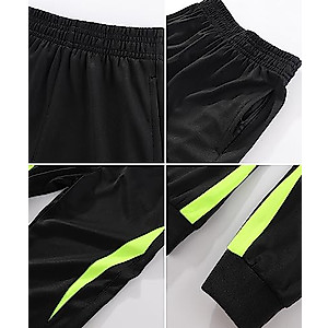 M2C Boys 2 Piece Tracksuit Quater Zip Pullover Sweatshirt and Jogger Pants Set Neon Green 7-8