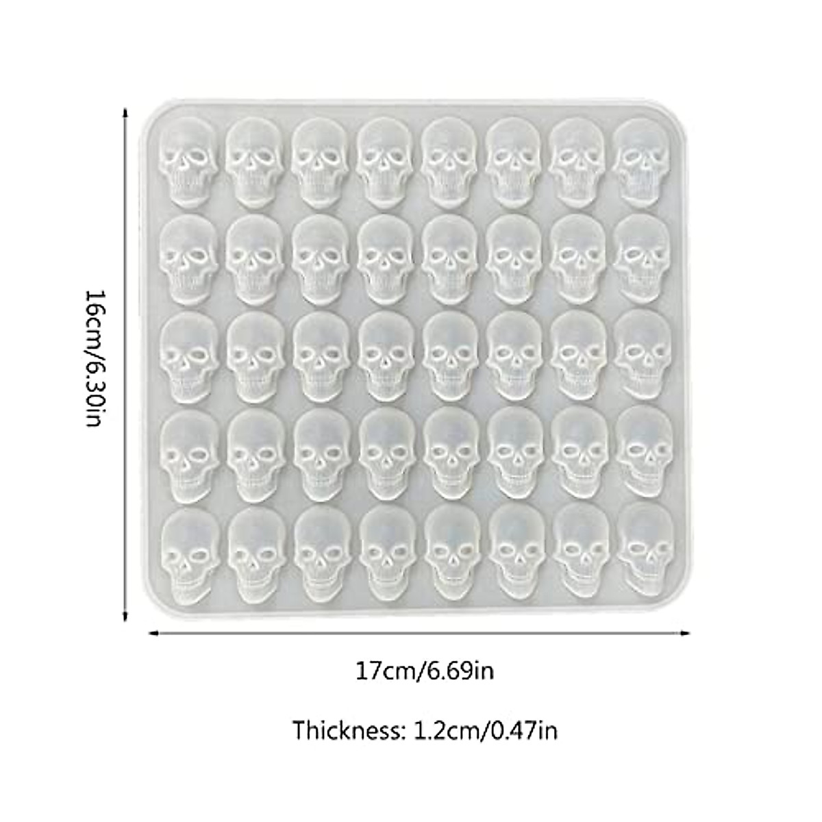 Arichmark 3D Skull Shaped Ice Cube Molds Flexible Food Grade Silicone DIY Ice Tray for Kitchen Novelty Ice Maker for Wine Cocktail