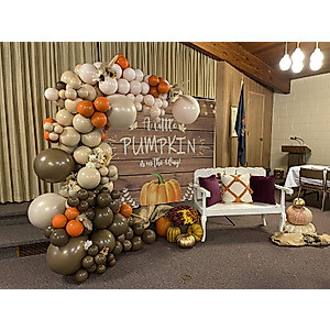 Mocsicka Fall Pumpkin Baby Shower Backdrop 7x5ft Autumn Rustic Wood Fall Baby Shower Party Decorations Photo Booth Backdrops A Little Pumpkin is on The Way Photography Background
