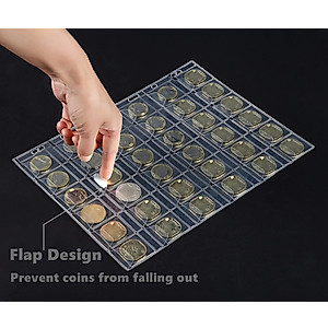 MUDOR Coin Collection Holder Album for Collectors, 310 Pockets Coin and Currency Collecting Binder Book with Zipper and Handle, Album Supplies