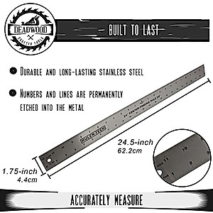 DCT Centering Ruler, 24in – Center Finding Measurer for Woodworking Rotary, Crafting, Embroidery, Guitar Luthier