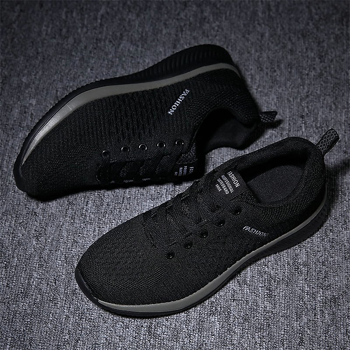 AIRAVATA Fashion Sneakers for Mens Womens Breathable Non Slip Walking Shoe Athletic Walking Road Running Shoes Grey Size 12