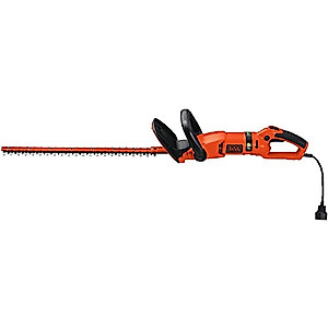 BLACK+DECKER Hedge Trimmer, Rotating Handle, Dual Blade Action Blades, 3.3-Amp, 24-Inch (HH2455)