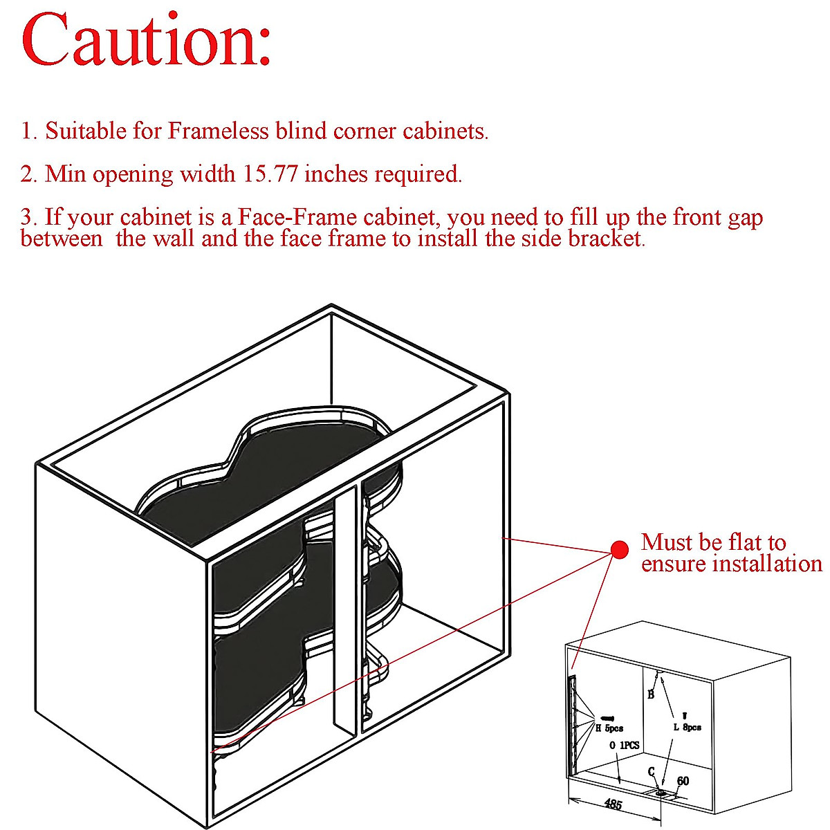 LOVKIT Blind Pull Out Shelf 2 Tier Pull Out Organizer For 36 Inch Blind Corner Cabinetry Double Layer Lazy Susan Rotating Shelves For Under Countertop Space Left Swing Out Tray Black Corner