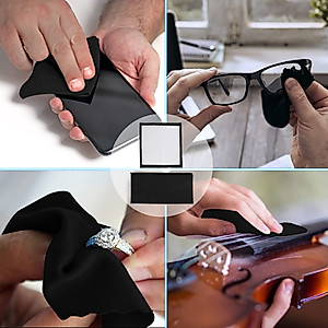 6Pcs Silver Flatware Storage, Anti Tarnish Silverware Storage, Spreader Knife Storage Bags, Silver Protector Bag for Silver Organized & Store with 3 Silver Polishing Cloth & 12Ribbons - Black (6 PCS)