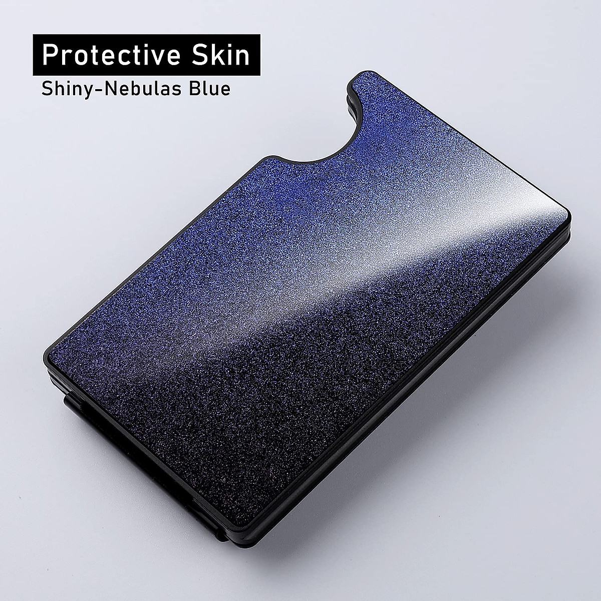 ANTWAY Metal Wallet Sticker Skin Protector Set 5 Pieces, PVC Film Skin Wrap Protective for Card Holder, 3D Wrap Skins for Slim Wallet, Protective Skin of Metal Wallet for Men and Women (Deep)