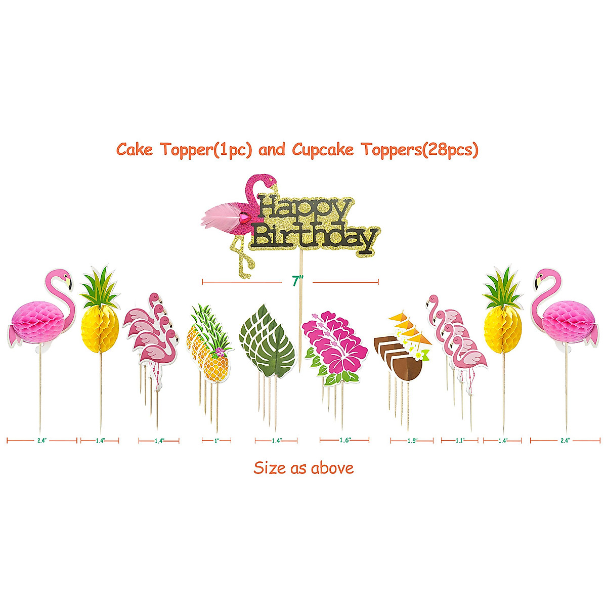 LOVENJOY Hawaiian Luau Birthday Party Decoration Kit, Pre-Strung Banners, Large