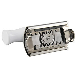 HOME-X Twist-Top Jar Opener, Easy Grip Opener, Great for Weak or Arthritic Hands, Strong Gripping Jar Opener, 3 ½” L x 1 ½” W x 2 ¾” H, White