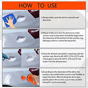 Kaisiking 2 Pcs Car Dent Puller, Suction Cup Dent Puller, Powerful Dent Removal Tool Kit for Car Body Dent Repair, Glass, Screen, Tiles and Mirror Moving