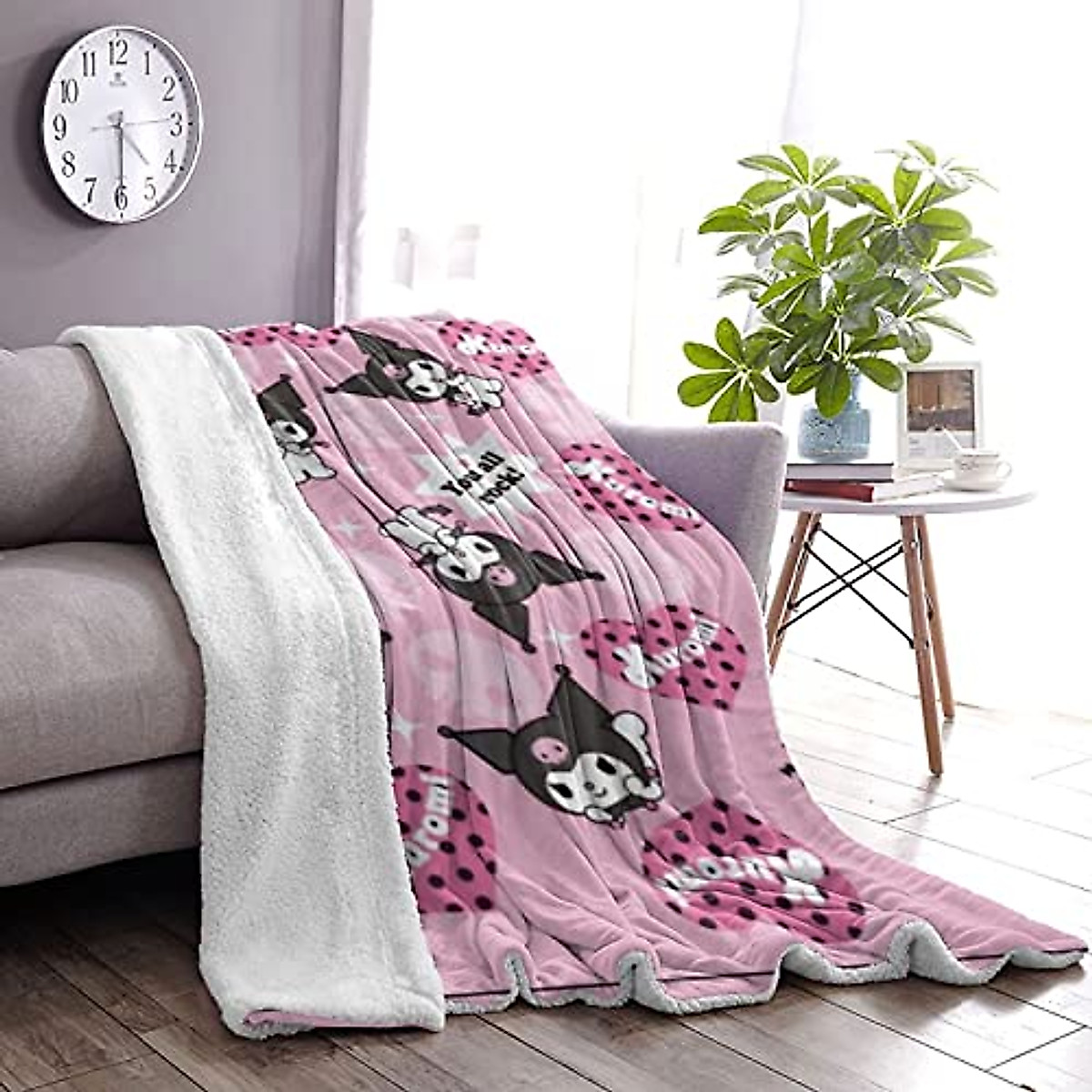 Ultra-Soft Micro Fleece Blanket Plush Lightweight Throw Blankets for All Seasons Living Room Bed 50"X40"