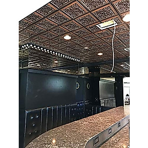 Lover's Knot-Faux Tin Ceiling Tile - Antique Gold 25-Pack