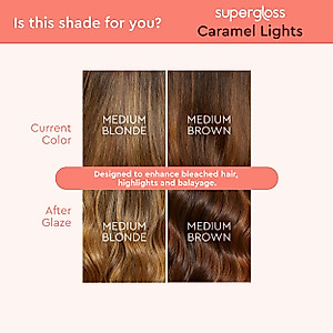 Glaze Super Gloss Color Conditioning Gloss – Caramel Lights for Medium to Dark Brown Hair with Highlights – Rinse Out Semi-Permanent Hair Gloss that Enhances Color and Boosts Shine & Hydration