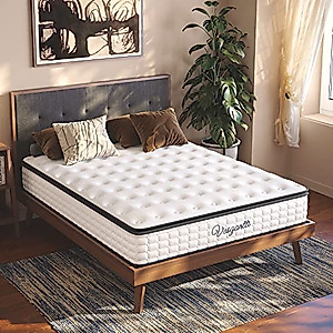 Vesgantti Full Size Mattress, 10 Inch Hybrid Full Mattress in a Box, Pillow Top Double Bed Mattress, Gel Memory Foam and Pocket Coils Innerspring Mattresses, Pressure Relief, Medium Firm Plush Feel