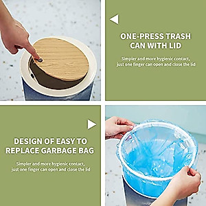 LGCZNWDFHTZ Small Trash Can with Lid for Bathroom Kitchen Office Diaper Sky Winter Snowy Night Carpathians Ukraine Europe Bedroom Garbage Trash Bin Dog Proof Waste Basket Cute Decorative