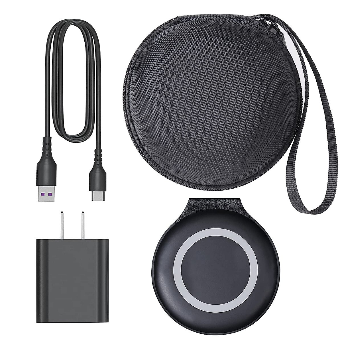 Khanka Hard Travel Case Replacement for UCOMX Nano Magnetic 2 in 1 Wireless Charger, Wireless Folding Charging Station, Case Only (Black)