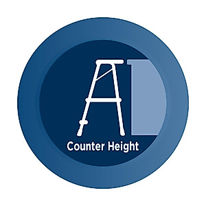 COSCO 2-Step Kitchen Stepper™ Adult Folding Step Stool, Kids Folding "Helper" (Steel/Resin)