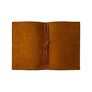 Pluma Paper Company Crazy Horse Leather A5 Traveler's Notebook Cover with Pocket A5 (A5, Light Brown)
