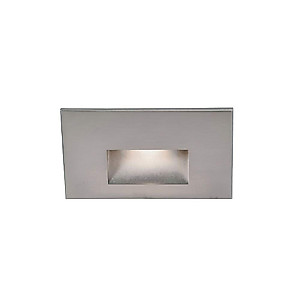 WAC Landscape Lighting, LEDme 120V LED Horizontal Indoor and Outdoor Step and Wall Light 3000K Built-in LED in Stainless Steel
