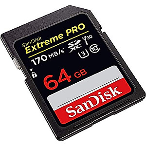 SanDisk 64GB Extreme Pro Memory Card works with Sony Alpha A9, A6000, A5100, A6300, A6500, DSCH300, A5000, A7, A7R II Digital DSLR Camera SDXC 4K V30 UHS-I with Everything But Stromboli Combo Reader