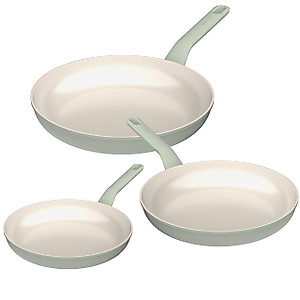 Berghoff Balance Non-stick Ceramic Frying Pan/Skillet 12", Recycled Aluminum, Non-toxic, CeraGreen Nonstick Coating, Stay-cool Handle, Induction Pan, 100% Sustainable, Sage