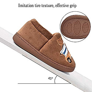 SITAILE Boys Girls Toddler House Slippers,Kids Fur Lined Warm Slip On Home Slippers Cute Winter Nonslip Indoor Slippers