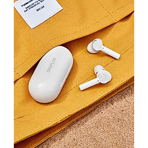 OnePlus Buds Z - True Wireless in-Ear Earbuds with Charging Case, White – Fast Charging, Deep Bass, Comfortable and Lightweight, IP55,Glossy White