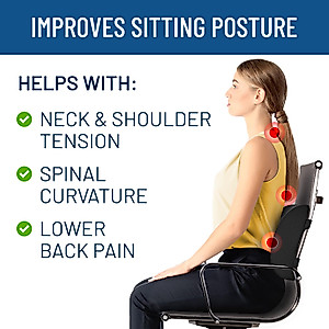 Everlasting Comfort Lumbar Support Pillow & Foot Rest Set for Office, Home, and Gaming - Ergonomic - Enhance Posture & Relieve Back Pain