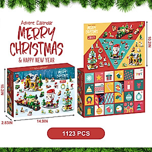 Advent calendar 2023 - kids christmas gifts,Christmas countdown calendar,24 days of Christmas Advent calendar, Christmas building blocks,Christmas gifts for kids girls boys adult