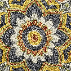 LR Home Dazzle Area Rug, 6' Round, Gray