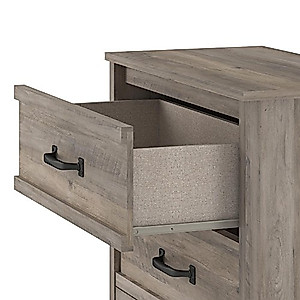 Ameriwood Home Bassinger 5 Drawer Dresser, Gray Oak
