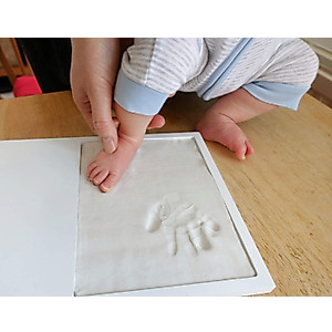 Personalized Baby Handprint and Footprint Kit (NO Mold) | Unique Baby Shower & New Mom Gift with Box | Baby Registry Must Have for Newborn Boy & Girl | DIY Photo Frame Keepsake | Nursery Room Decor