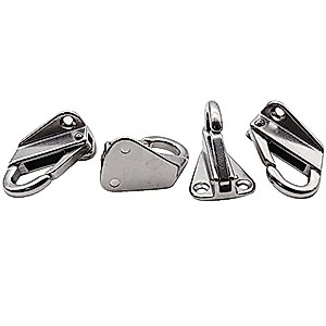 Spring Snap Attach Rope Hook, Stainless Steel 316 Fender Spring Hook Fending Hook Marine Clothes Boat Hardware Accessories (2)