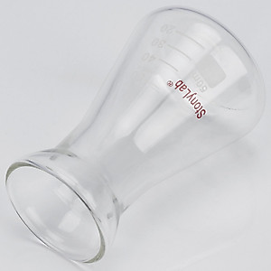 stonylab Glass Wide Mouth Erlenmeyer Flask, 500 ml Borosilicate Glass Erlenmeyer Flask with Heavy Duty Rim, 1 Pack