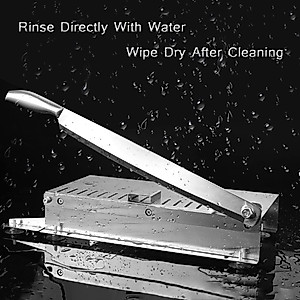 NICCOO Manual Meat Cutter Machine Biltong Slicer Rib Chicken Cutting Machine Chinese Medicine Beef Jerky Slicer Stainless Sliver ZGD-PQPQ-001@TPUSEK06 0