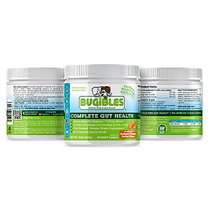 Bugibles Probiotics for Dogs with Cricket Powder - Dog Probiotic Chews for Complete Gut Health (Pre, Pro & Post Biotics) - All-Natural Ingredients for Dogs Digestive Health, Allergy and Immune Support