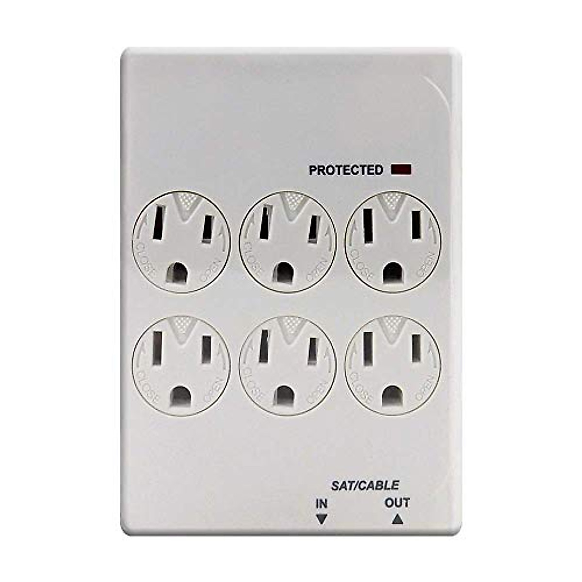 PowerGuard 6-Outlet Surge Protector with Coaxial Line Protection - 450 Joules Surge Protection, Line Protection Indicator Lights, Wall Outlet Extender for Charging All Electronics Devices