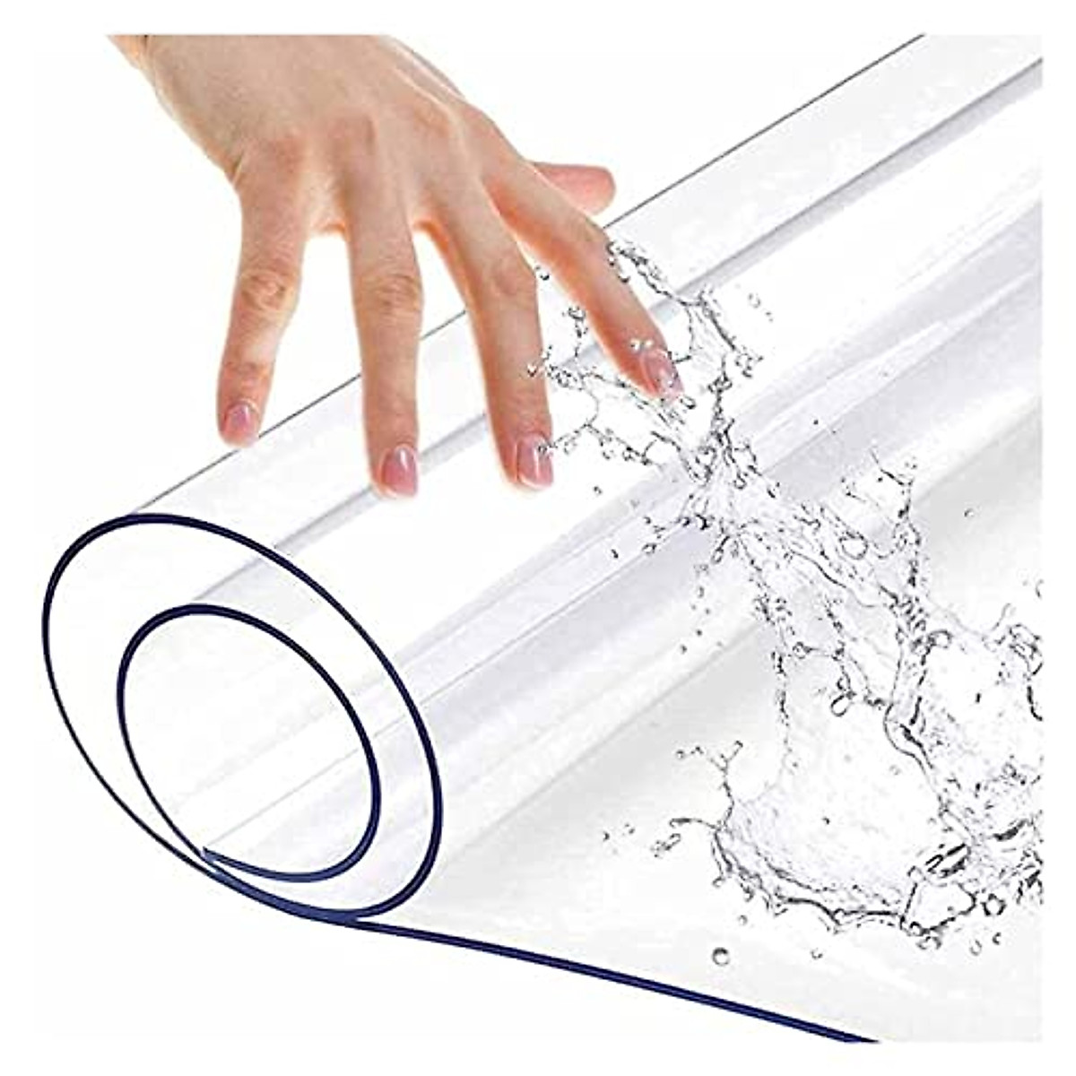Clear PVC Desk Chair Mat 1.5mm Chair Mat Office Chair Mat, Pvc Clear Transparent, Non-Slip Floor/Carpet Protector Mat Scratch Resistant Wear Resistant Indoor,85/105/125/145/165cm wide,100-600cm for Of
