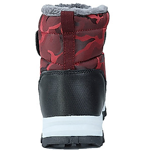 UBFEN Boys Girls Snow Boots Kids Winter Warm Outdoor Slip Resistant Cold Weather High Top Shoes Size 10.5 Little Kid