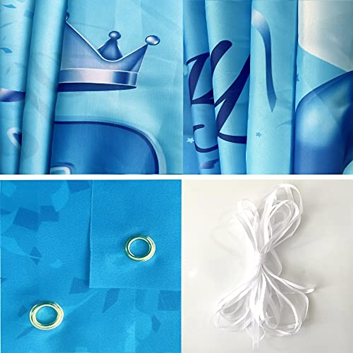 Sweet Happy 20th Birthday Backdrop Banner Poster 20 Birthday Party Decorations 20th Birthday Party Supplies 20th Photo Background for Girls,Boys,Women,Men - Blue 72.8 x 43.3 Inch