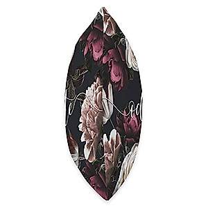 Odette Personalized Girls & Womens Name Gifts Odette-Elegant Floral Rose & Peony Personalized Name Throw Pillow, 18x18, Multicolor