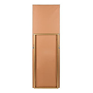 Kate and Laurel Evans Wood Framed Free Standing Floor Mirror with Easel, 18 x 58 Gold