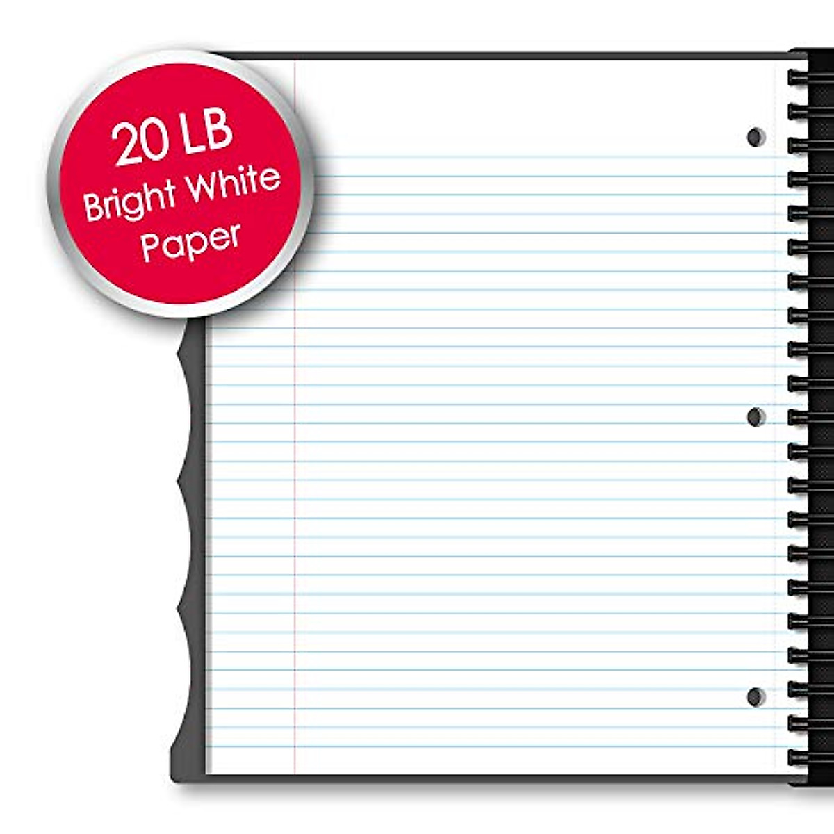 iScholar iQ 5-Subject Poly Cover Wirebound Notebook, College Ruled, 11 x 8.5 Inch Sheet Size, 200 Sheets, Cover Color May Vary (59906)