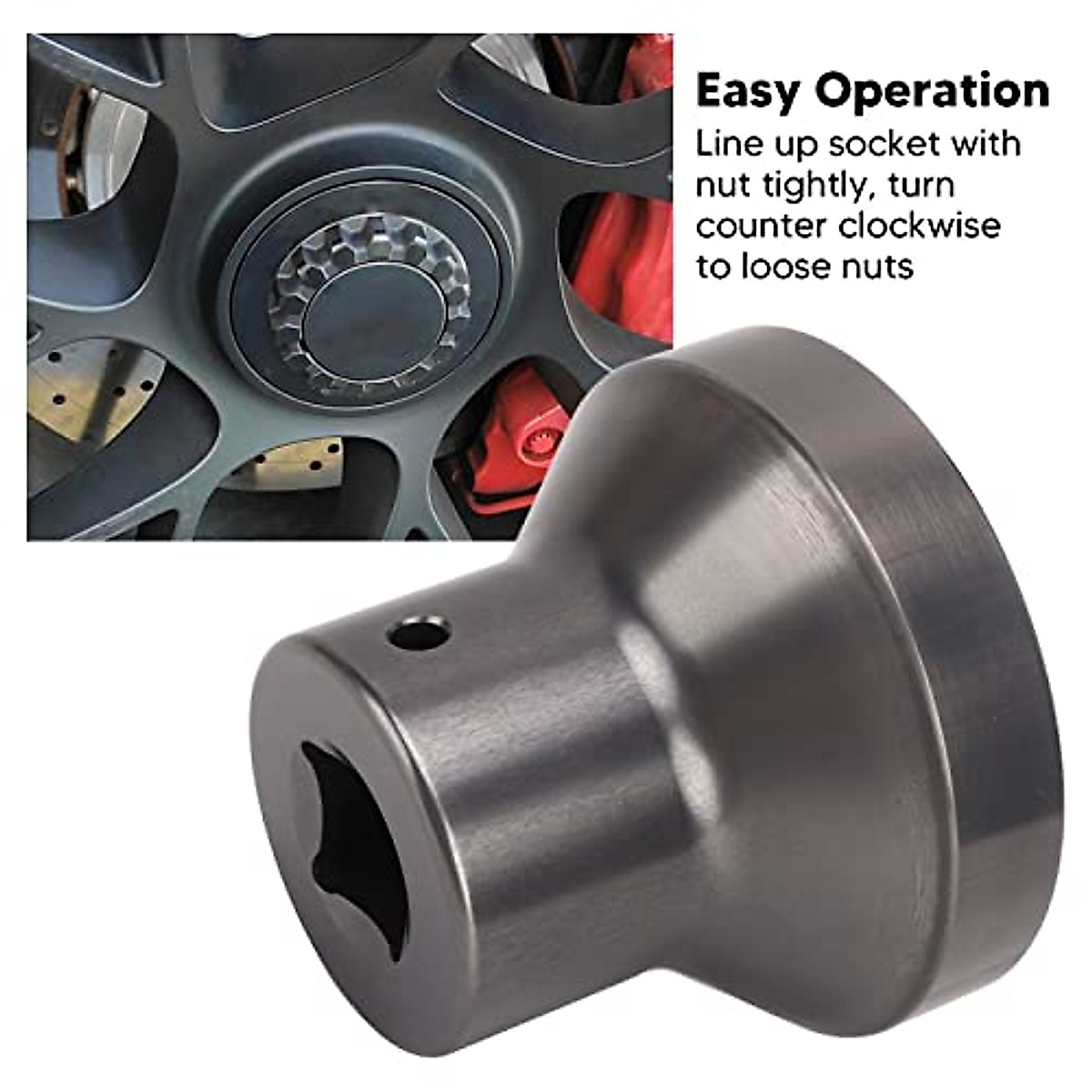 Centre Lock Wheel Nut Installer, 3/4in 15 Teeth Easy Operation Deformation Proof Centre Lock Wheel Nut Socket for Car Maintenance