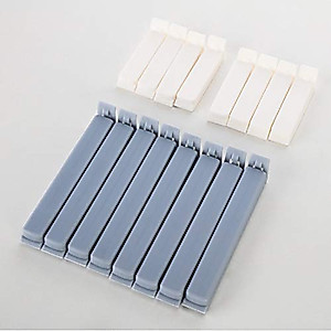 Xicennego Plastic Sealing Clips Bag Clips for Food -16 Pack | Blue | White | Two Sizes