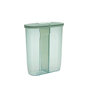 Airtight Storage Container,Large Capacity Compartment Storage Box,Cereal & Dry Food Storage Box,Clear Plastic Canisters with Lids,Green