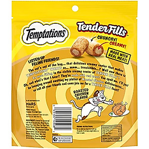 Temptations Tender Fills Roasted Chicken Flavor Crunchy and Soft Adult Cat Treats, 11.6 oz. Pouch
