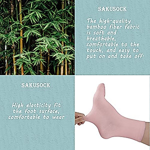 Women Thin Socks Rayon Bamboo Ankle Silky Quarter Anti Odor Casual Summer Socks 6 Pairs (US, Numeric, 8, 11, Regular, Regular, Assorted 5)